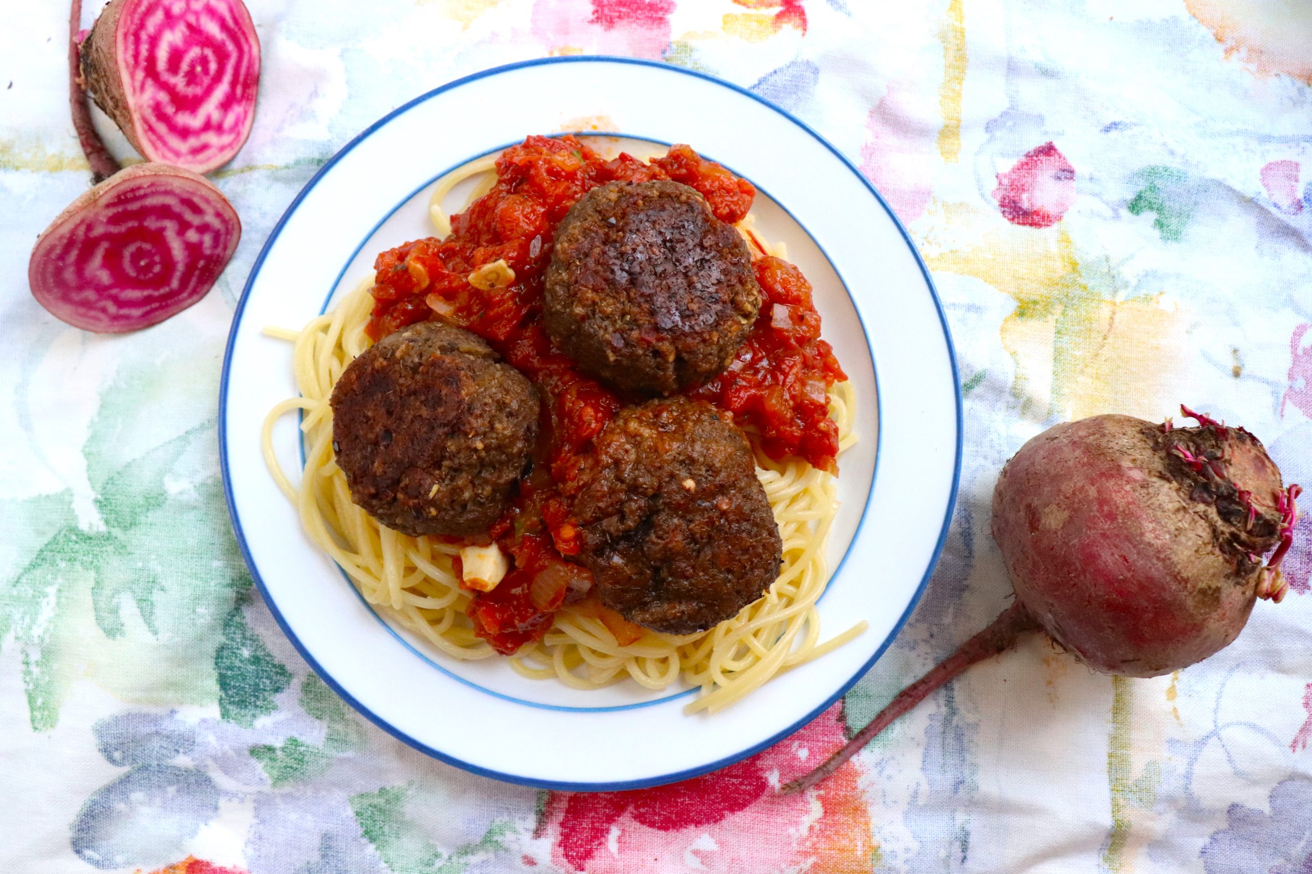 Vegan Meatballs (Beetballs) - Seitan and Beet Meatballs - Very Vegan Val