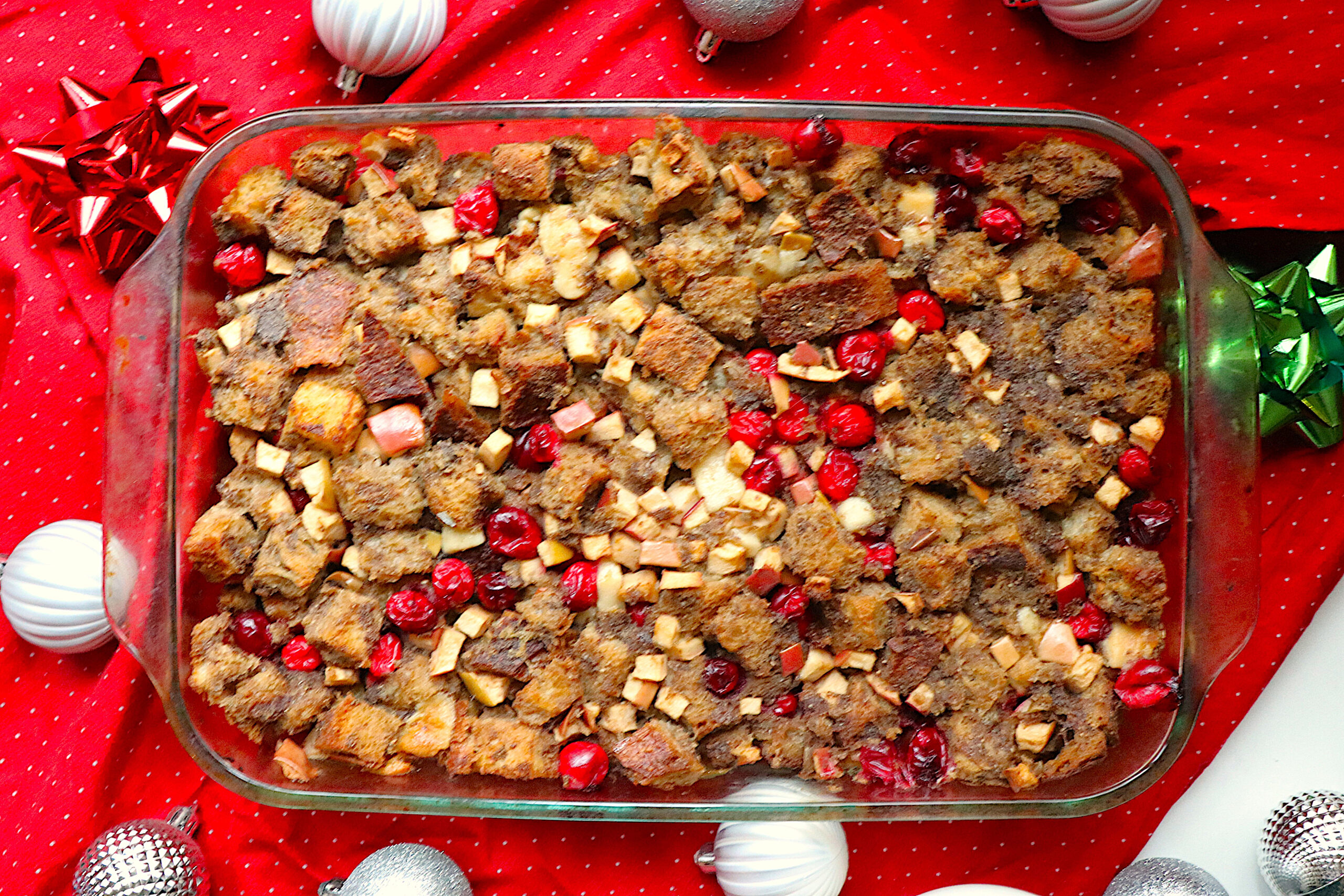 Cranberry Bourbon Vegan Bread Pudding - Very Vegan Val