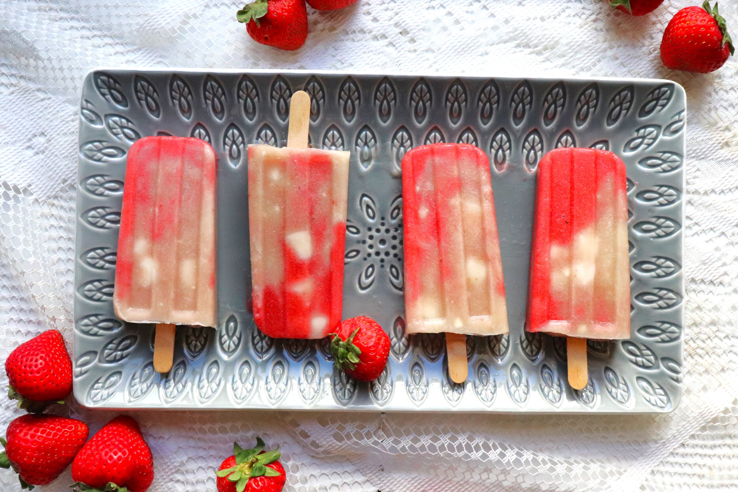 Strawberry Milk Tea Vegan Boba Popsicles - Very Vegan Val